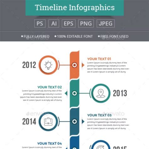 Vertical Timeline Infographics Masterbundles