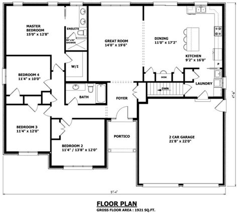 Example Floor Plan For Bedroom Bungalow Floorplans Click