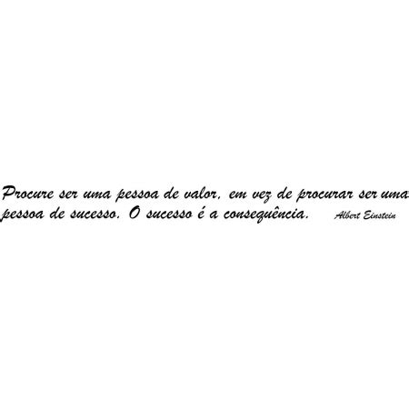 Adesivo Frase Sucesso Albert Einsten 110cm
