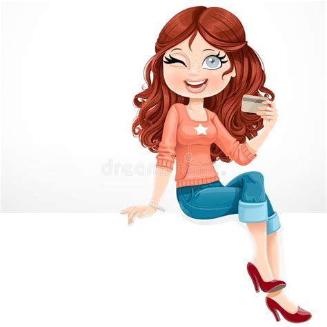 Bella Caricatura Feliz Niña De Cabello Rizado Con El Pelo Recogido En