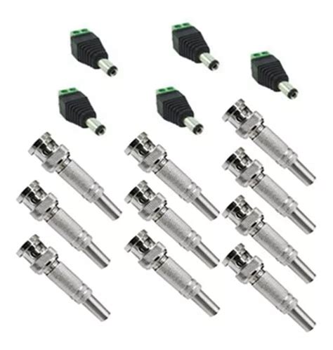 Kit de 10 conectores BNC y 5 conectores P4 macho para instalación de