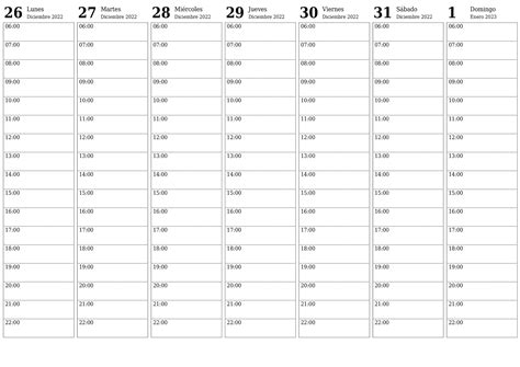 Calendario Semanal 2023 En Word Excel Y PDF Calendarpedia 46 OFF