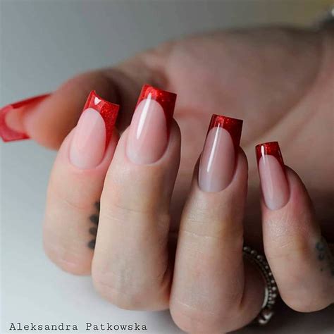 10 Fabulous Ideas For Red And White French Tip Nails Nail