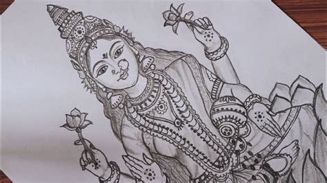 How To Draw Lakshmi Devi L Maa L Mahalaxmi L Step By Step L Pencil