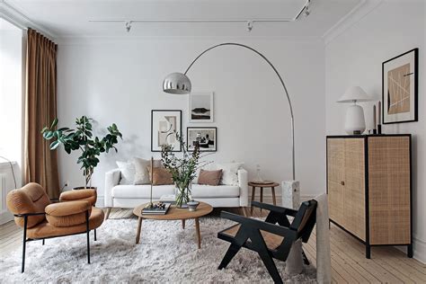 Un impresionante piso con decoración de interiores en estilo nordico