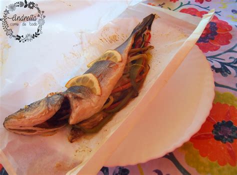 Lubina con verduras en papillote Andreíta come de todo