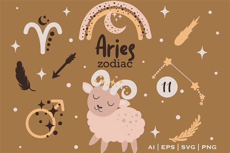 ARIES Baby SVG Zodiac Sign Clipart Graphic By Dysenkart Creative Fabrica