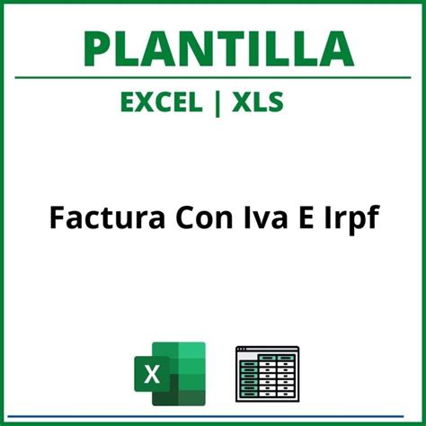 Plantilla Factura Con Recargo De Equivalencia Excel