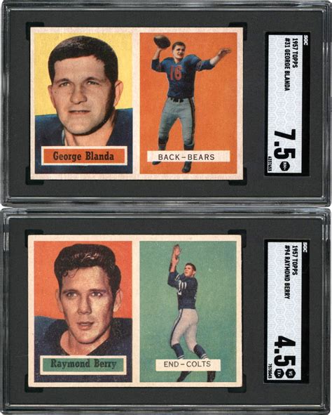 1957 Topps Football Near Complete Set 152 154 W SGC