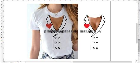 Vector Sexy escote Sublimación remera playera Plantillas para sublimar