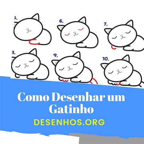 Como Desenhar Um Gatinho Fofo Passo A Passo