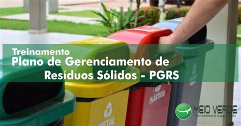 Treinamento em Plano de Gerenciamento de Resíduos Sólidos PGRS em
