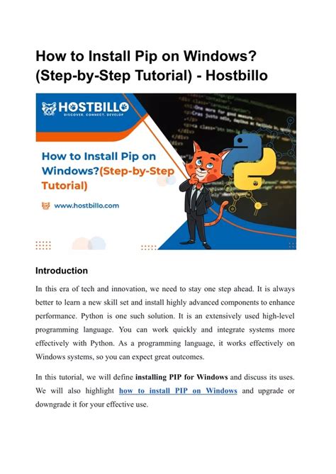 PPT How To Install Pip On Windows PowerPoint Presentation Free