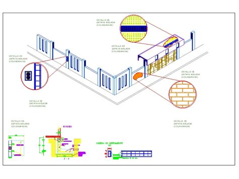 Barda Perimetral En AutoCAD Descargar CAD 172 9 KB Bibliocad