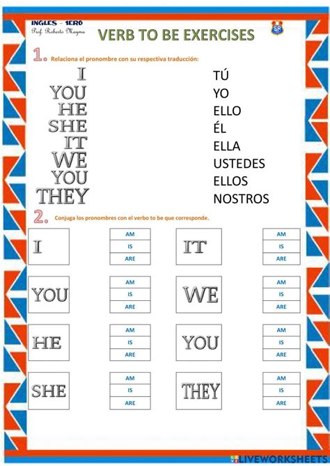Interactive Activities Online Activities Verbo To Be Presente Simple