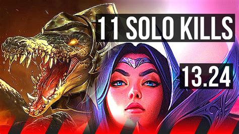 RENEKTON Vs IRELIA TOP 11 0 1 11 Solo Kills Legendary KR