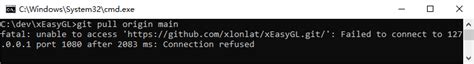 git pull出现fatal unable to access https github xxx git Failed