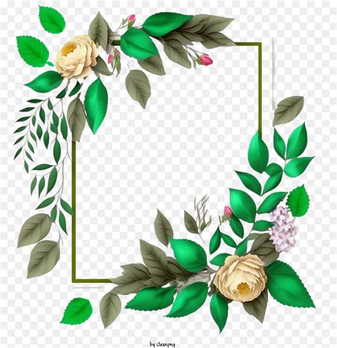 Floral Moldura Flower Frame Moldura Verde Png Transparente Gr Tis