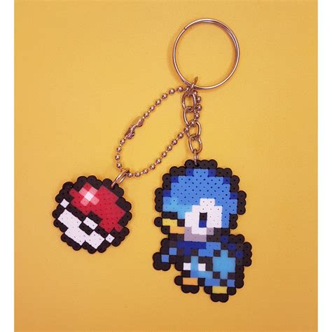 Chaveiro Piplup Pokémon Pixel Art Pixel Arte Perler Beads