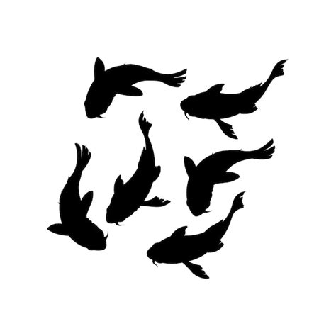 Fisch Silhouette Vektor Illustration Premium Vektor