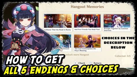 Yun Jin S Hangout Event All 5 Endings All Choices Genshin Impact