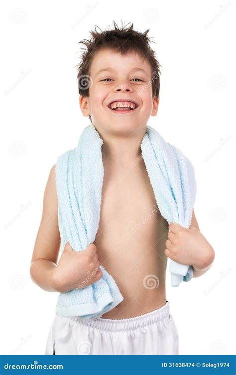 Gar On Avec Les Cheveux Humides Photo Stock Image Du Pi Ce Assez