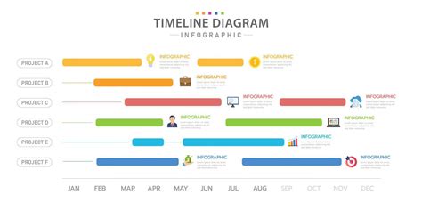 Infographic Template For Business 12 Months Modern Timeline Diagram
