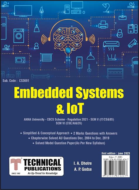 embedded systems and iot for be anna university r21cbcs v it csandbs cs3691 i a dhotre