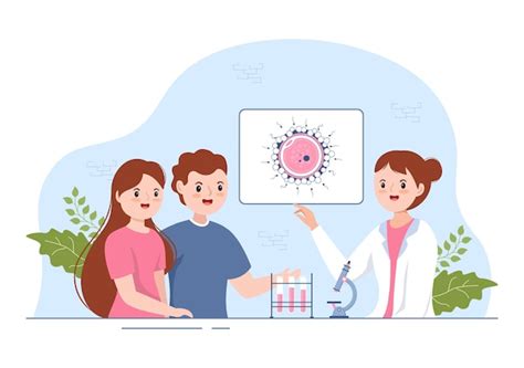 Premium Vector Fertility Clinic On Infertility Treatment For Couples