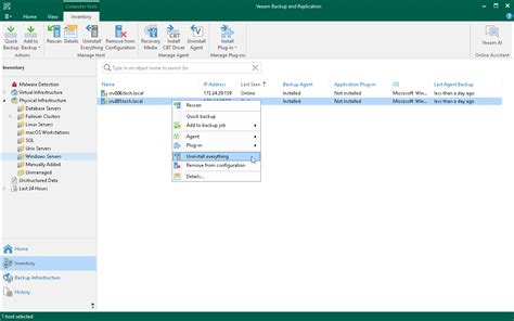 Uninstalling Veeam Agent And Other Veeam Components Veeam Agent