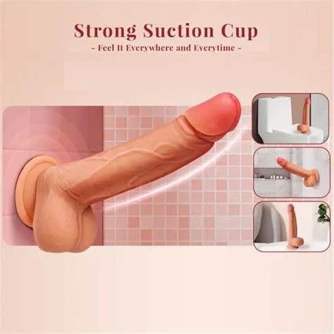 Allen Realistischer Dildo Vibrator Stoßfunktion Stark Saugnapf
