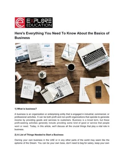Here S Everything You Need To Know About The Basics Of Business