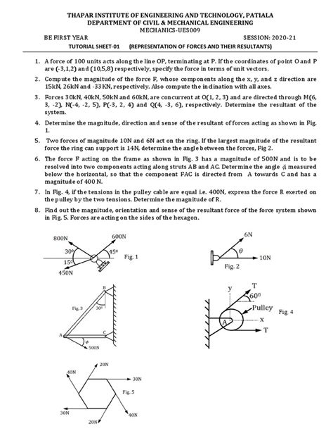 tutorial on representing and resolving forces determining resultants components and