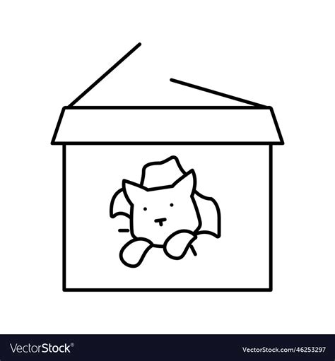 Through Preposition English Line Icon Royalty Free Vector