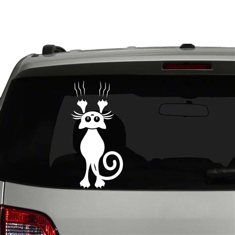 Sticker Voiture Chat Glissant Stickers Animaux Chats Ambiance Sticker
