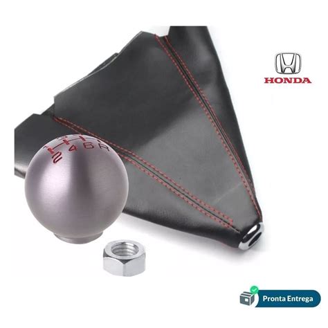 Manopla Bola De C Mbio New Civic Si Coifa De Couro Compatiovel