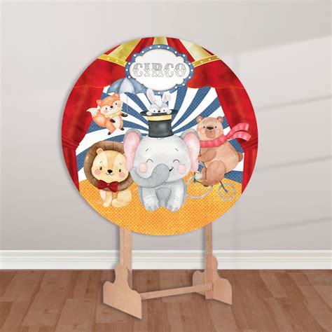 Painel Sublimado Redondo 150cm Veste Fácil Circo Elo7