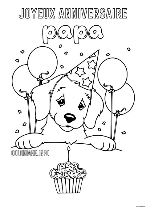 Coloriage Joyeux Anniversaire Papa Jecolorie