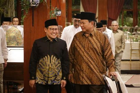 Cak Imin Ke Prabowo Selamat Surveinya Makin Tinggi Dan Bagus