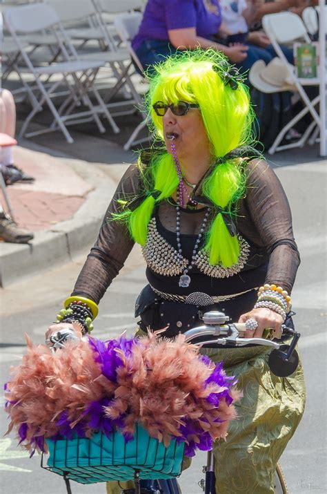 Long Flourescent Green Hair Santa Barbara Solstice Fe Flickr