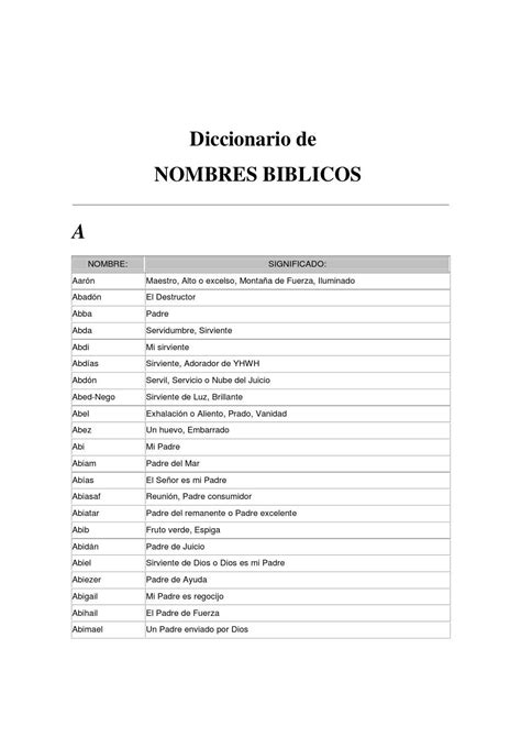 Nombres Biblicos Bonitos Para Nio Y Su Significado