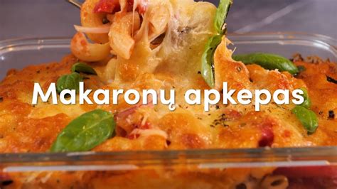 Makaronų apkepas Receptų receptai YouTube