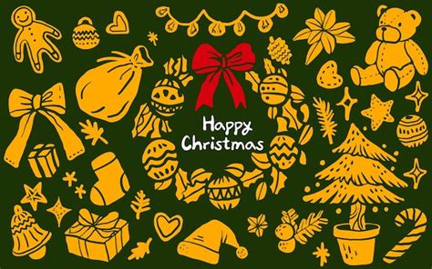 Una Ilustraci N De Adornos Navide Os Vector Premium