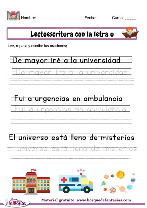 Fichas ejercicios y métodos de LECTOESCRITURA para niños