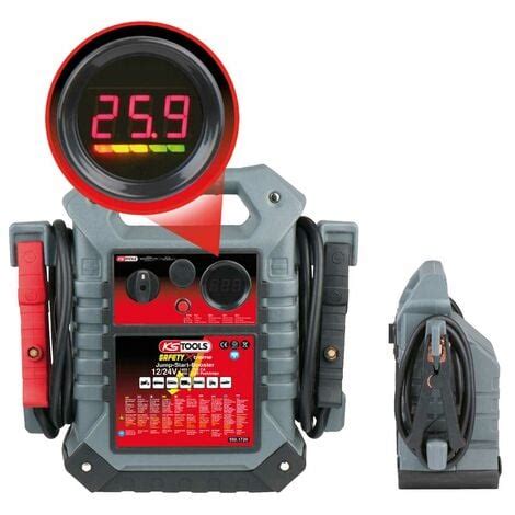 KS Tools 12 V 24 V Batterie Booster mobiles Starthilfegerät 1400 A