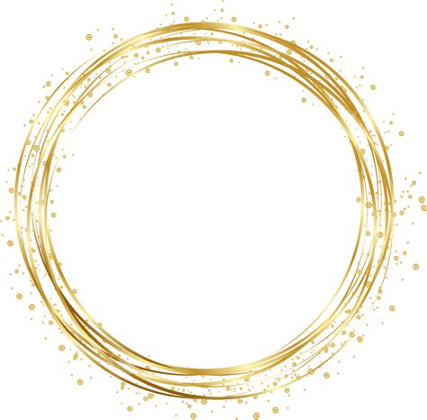 Desenho De Círculo Dourado Brilhante Em Brilho PNG Resumo Colorido