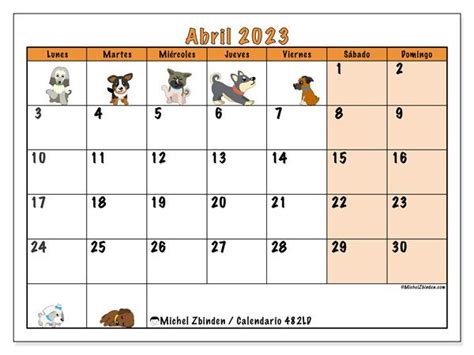 Calendario De Abril De 2024 El Pastel Relajante N 482