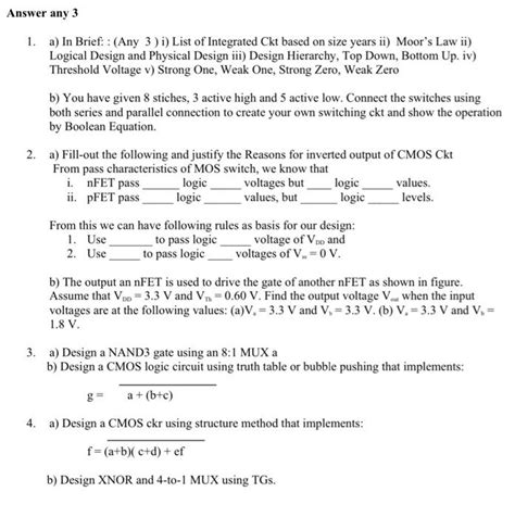 solved answer any 3 1 a in brief any 3 i list of
