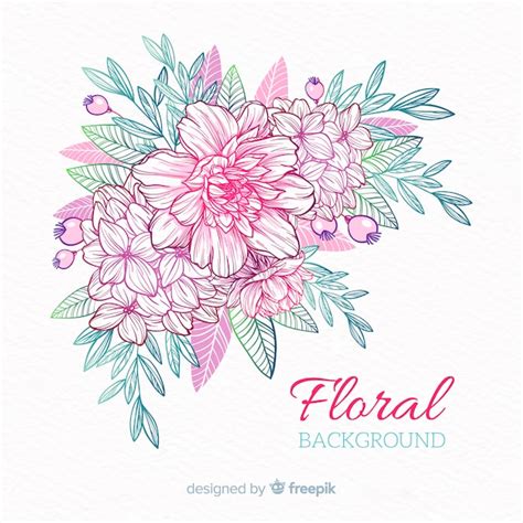 Free Vector Hand Drawn Floral Background