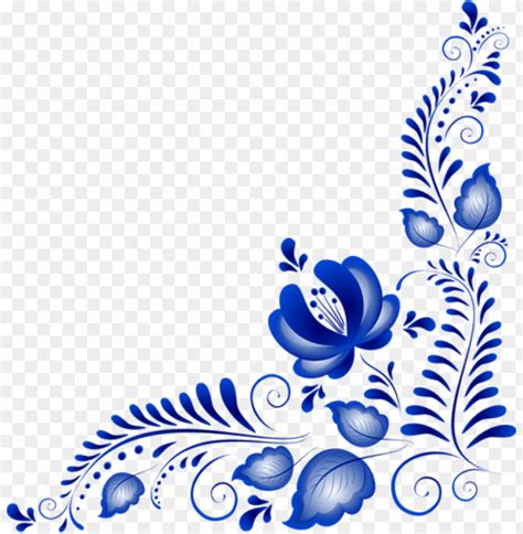 Colorful Floral Corner Borders Png PNG Transparent With Clear